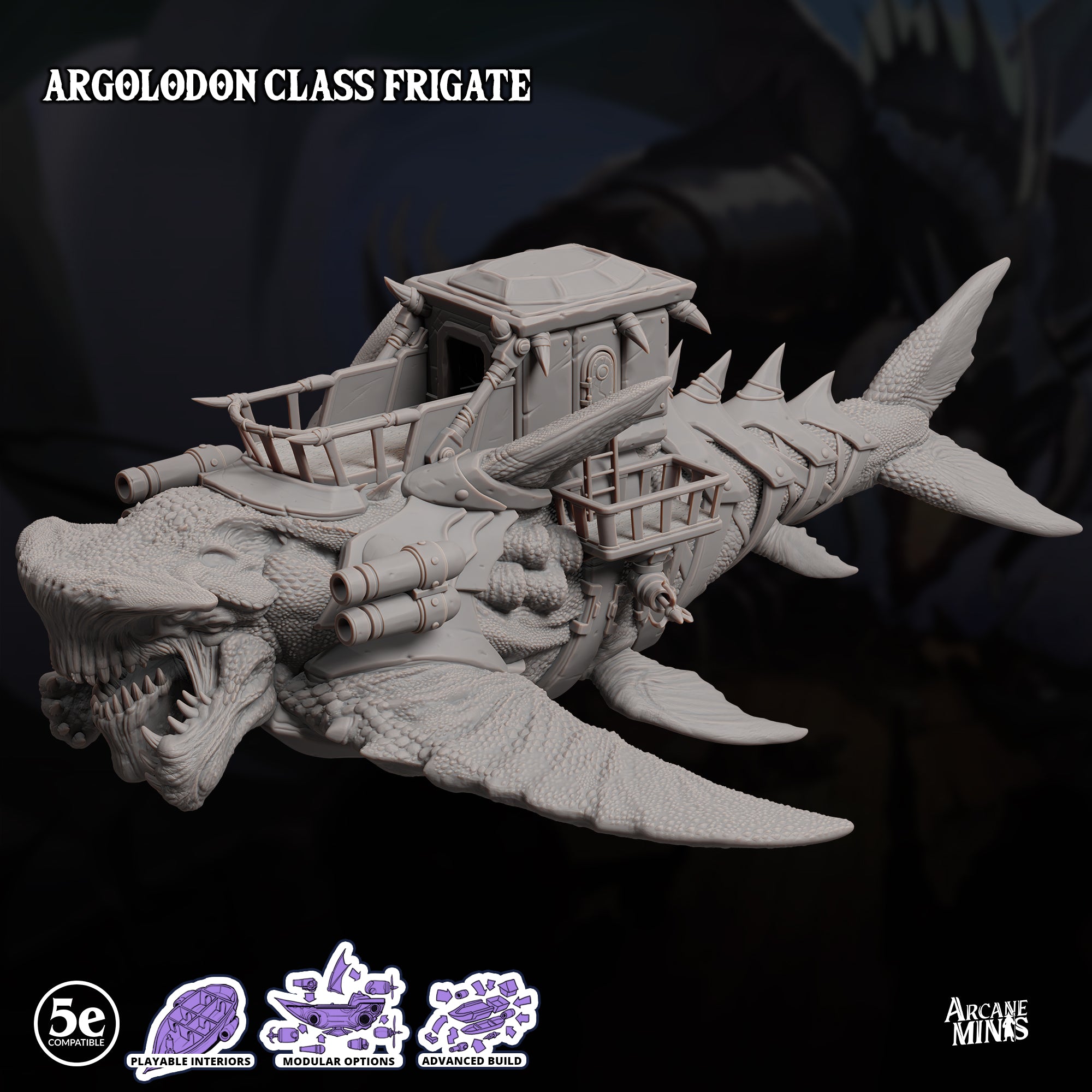 Argolodon Class Frigate, Sky Shark Airship - Sordane Publishing