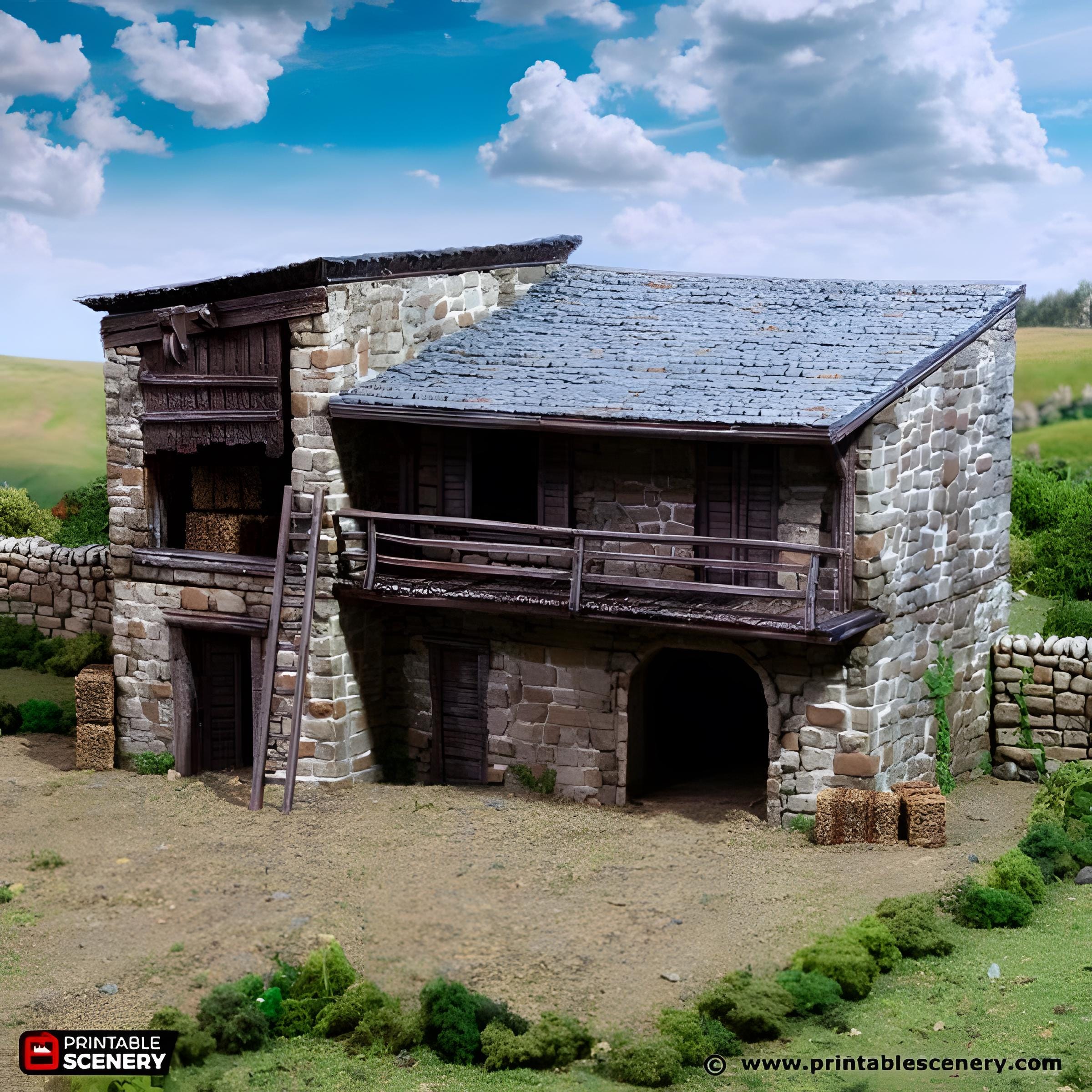 King Stables. King and Country, 15mm, 28mm, 32mm - Printable Scenery