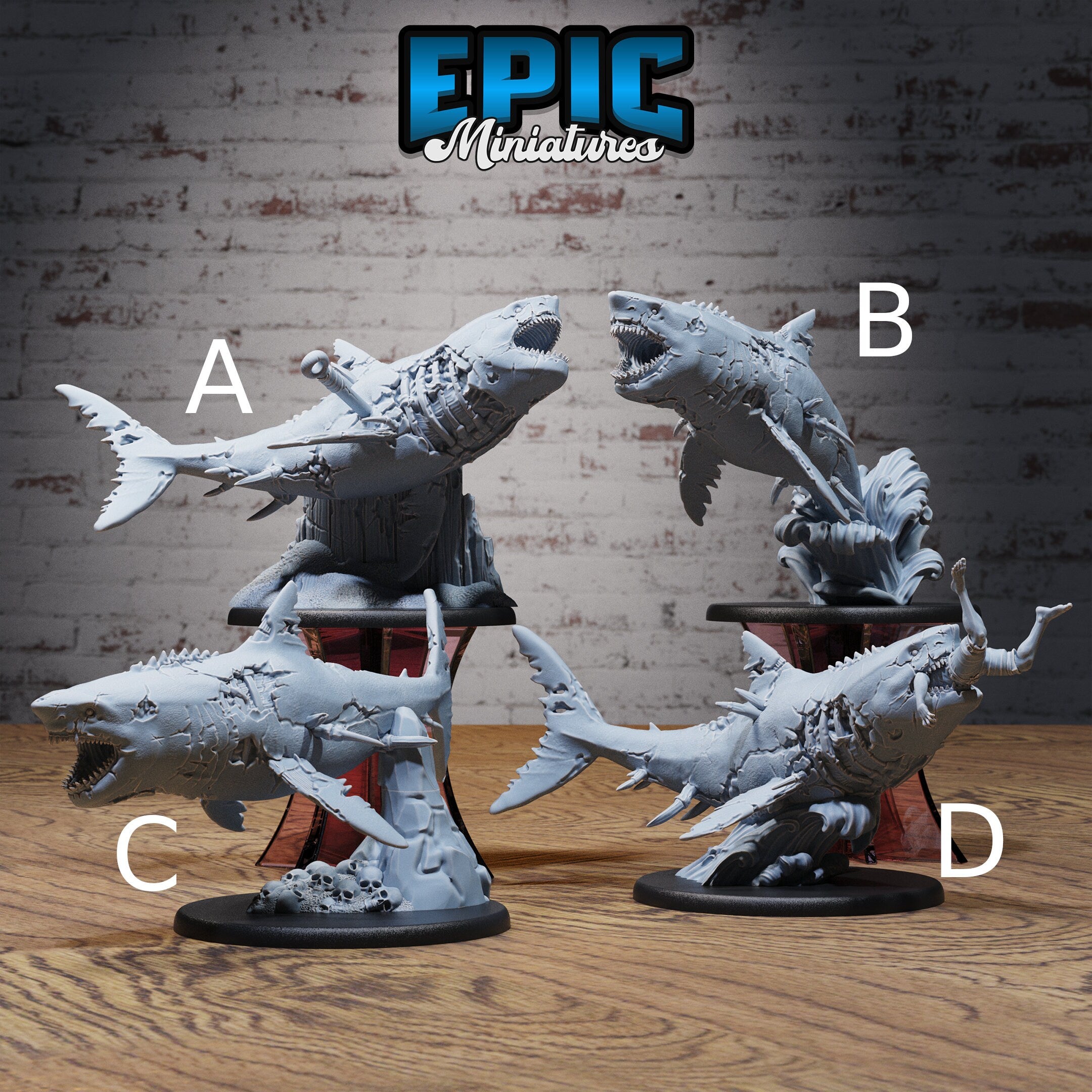 Zombie Shark- Epic Miniatures